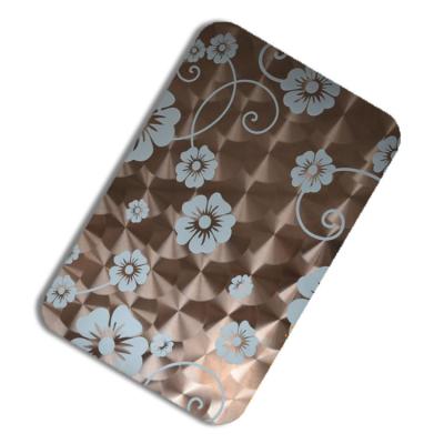 China 3.0mm Thickness Decorative Stainless Steel Sheet 201 304 316 3D Laser Finish for sale