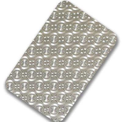 China 3D Laser Stainless Steel Sheet Bar KTV Decorative Circles Laser Sheet To Draw for sale