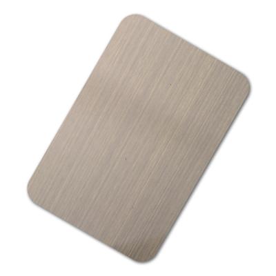 China 304 Black Bronze Gold Brushed Stainless Steel Sheet Cross Hairline 4x8  0.5Mm 1.6mm for sale