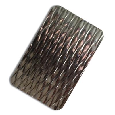 Cina Strato decorativo del metallo del pannello timbrato 304 di acciaio inossidabile dell'onda di acqua in vendita