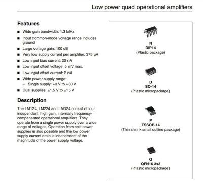 Cina CHIP del GP 1.3MHZ 14SO 1.3MHz SMD di IC OPAMP dei circuiti integrati di Lm324dt (CI) in vendita