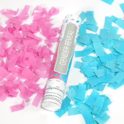 China Gender Reveal Party Pink Blue Color Blower Holi Powder Confetti Cannon for sale