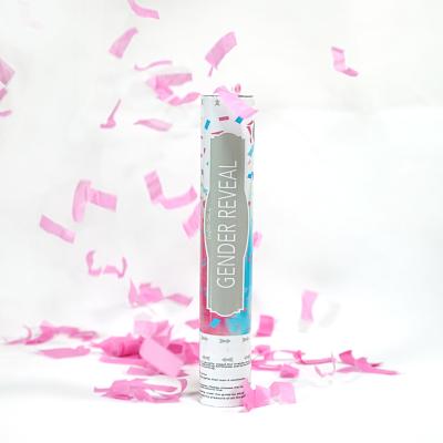 China Gender Reveal Party Pink Blue Color Blower Holi Powder Confetti Cannon for sale