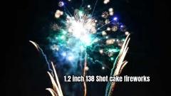138 Shot 1.2 Inch 1.3G Professional Display Firework Cake Showcase with amazing effects