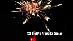 128-Shot 1.2-Inch Composite Cake Fireworks  Professional Display