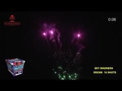 350g Sky Madness Consumer Cake Fireworks 15 Shots Salute