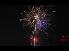 Chinese Factory 100 Shots Cake Fireworks Pyrotechnics For New Year Fireworks 1.3g Un0335 Professional Cake Fireworks