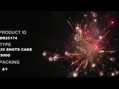 1.4g Un0336 Online Consumer Fireworks 25 Shots 500g Salute Cake Fireworks