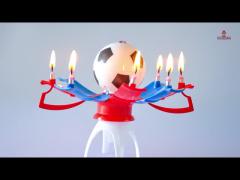 Het aangepaste Materiaal van de de KaarsenParaffine van de Voetbal Muzikale Verjaardag