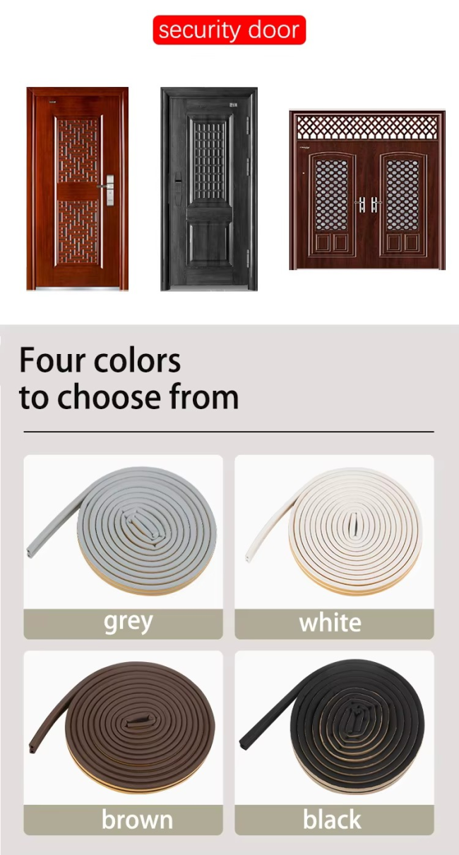 Self-adhesive Epdm D Type Rubber Sealing Strip Universal Weather Foam ...