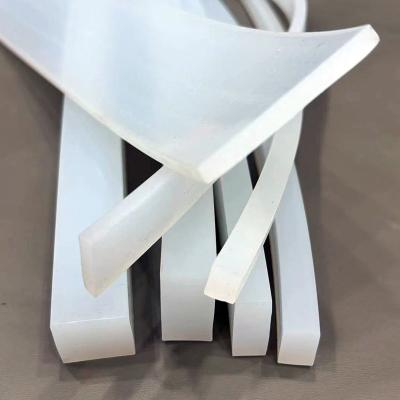China Waterproof Anti-noise Flat Rectangular Solid Sealing 5mm Silicone Rubber Seal Strip for sale