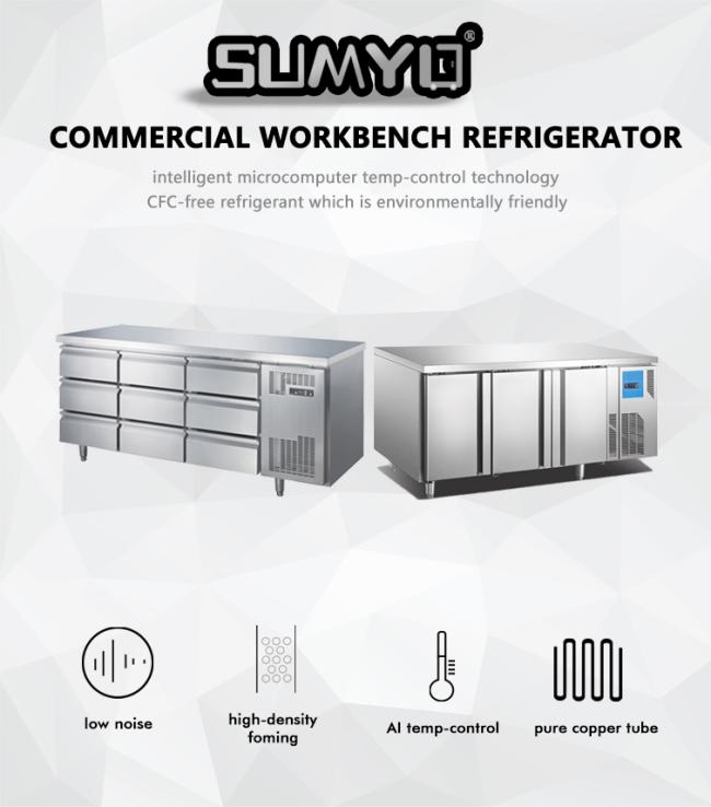 Commercial Tabletop Under Counter 201/304 Chiller  Refrigerated Fridge Refrigerator Table Freezer