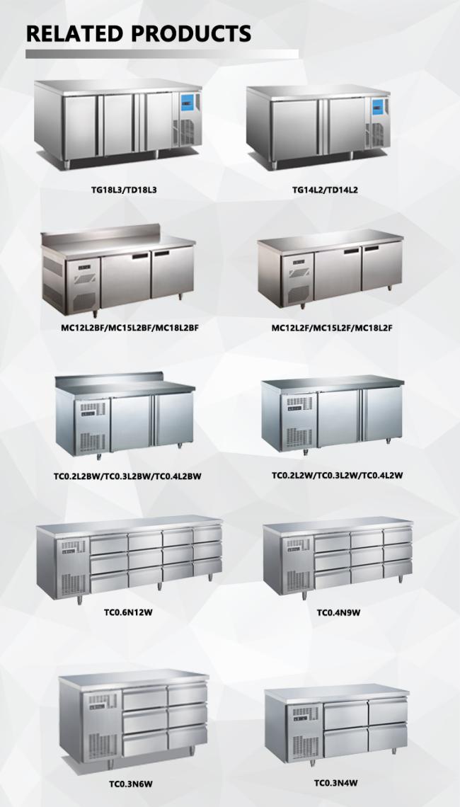 Commercial Tabletop Under Counter 201/304 Chiller  Refrigerated Fridge Refrigerator Table Freezer