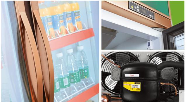 Factory Price 1-4 Glass Door Beverage Cooler Refrigeration Equipment Cool Climate Supermarket Display Fridge