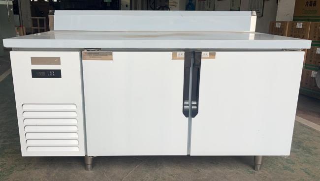 Commercial Kitchen Stainless Steel Table Top Freezer Refrigerator 2-Door Trayunder Counter Refrigerator Freezer