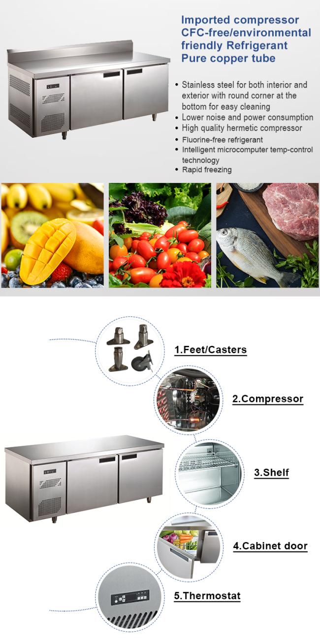 Commercial Tabletop Under Counter 201/304 Chiller Drawer Refrigerated Fridge Refrigerator Table Freezer