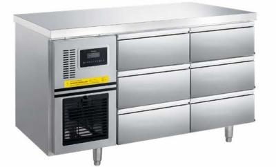 China Restaurant Used Counter Top Freezer With  6 Drawers for sale