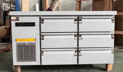 China Restaurant Used Counter Top Freezer With  6 Drawers for sale