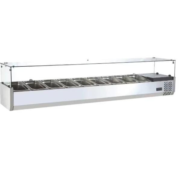 Quality Single-Temperature Portable Salad Sandwich Refrigerator Pizza Prep Table Good for sale