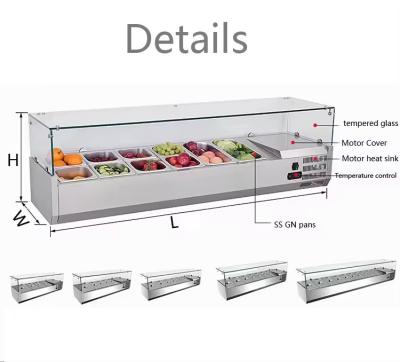 China Single-Temperature Portable Salad Sandwich Refrigerator Pizza Prep Table Good Price for sale