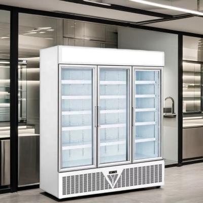 China China Factory 1530L Glass Door Display Fridge Supermarket Refrigerator Energy Drinks Energy Efficient Warehousing Supplements for sale