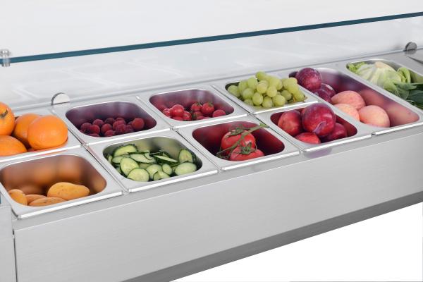 Quality Top Saladette Refrigeration Salad Fridge Salad Pizza Prep Refrigerator Display for sale