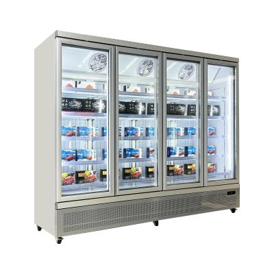 China Supermarket 2077L Beverage Showcase Cooler Single-Temperature Refrigeration Equipment Glass Door Cooling Display Equipment for sale