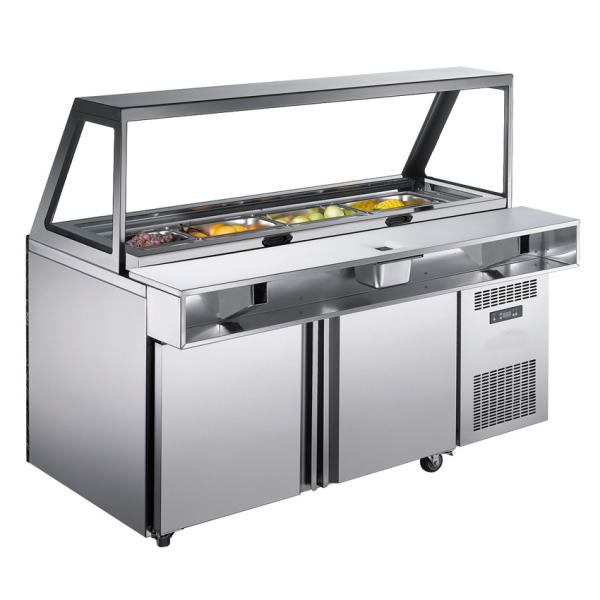 Quality High Quality Commercial 300L Stainless Steel Display Salad Refrigerator Single-Temperature for sale