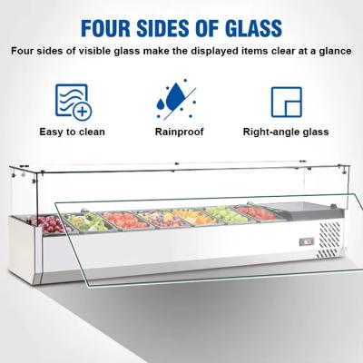 China Glass Top Salad Bar Counter Display Used for sale