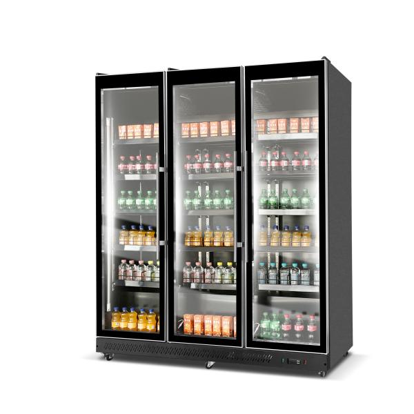 Quality Commercial Refrigerator 3 Door Supermarket Display Chiller Machine Beverage for sale