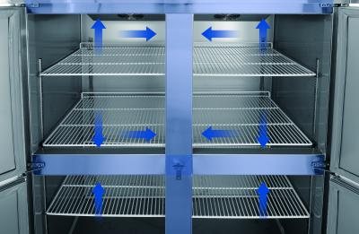 Cina Frigorifero Commerciale 2 Porte Acciaio Inox Verticale in vendita