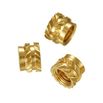 Cina Inserti filettati zigrinati d'ottone di M6 C3604 per i dadi di modellatura di plastica dell'inserzione della mobilia in vendita