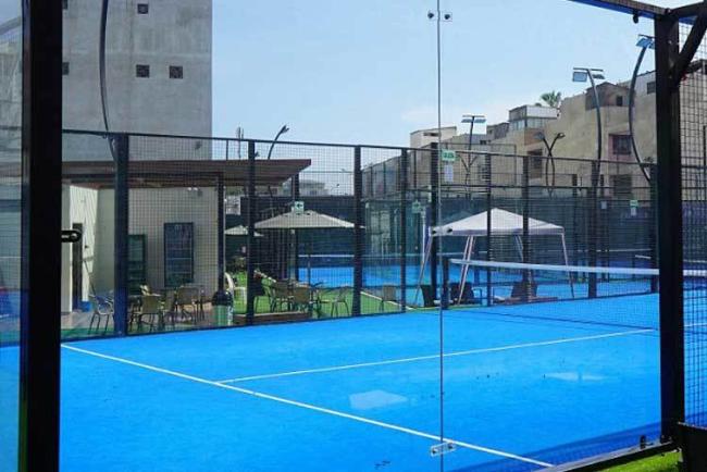 Padel court in use