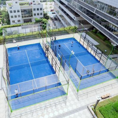 China Professional Sports Field Glass High Strength Tempered Glass Padel Court Enclosure for sale