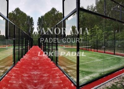 China Impact Resistant Padel Court Glass Wall Eco Friendly Paddle Court Design for sale