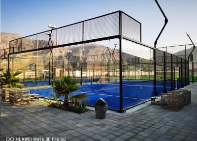 China Hot Selling Professional Outdoor Padel Tennis Court Equipment Long Life Tempered Glass and Flooring for sale
