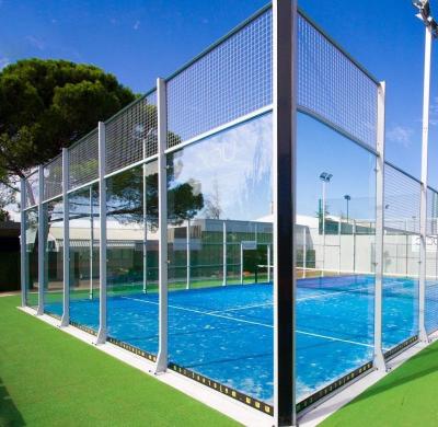 Cina Campo da Padel Indoor/Outdoor - Recinzione Panoramica in Vetro & Design Eco a Basso VOC in vendita