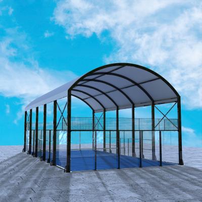China Premium Covered Padel Tennis Court With Durable Roof Structure Excellent Weather Resistance for sale