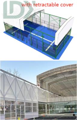 China 20 X 10m Padel Court With Roof Electric Padel Roof Customized Outdoor Padel for sale