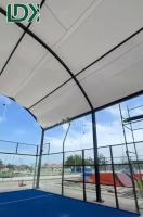 China Professional Padel Court with Retractable Canopy - 20m x 10m Field Size, 12mm Tempered Glass, CE & ISO Certified for sale