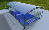 Quality Clubs Schools High Strength Covered Padel Court Outdoor With Resistant Roof for sale