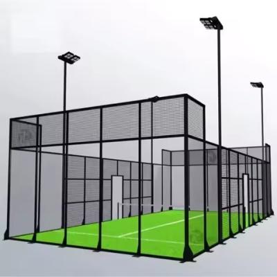 China China Wholesaler Classic Paddle Court Panoramic Tennis Padel Court With Mondo Grass 12mm Installation Team Available for sale