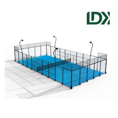 Cina Campo da paddle tennis panoramico classico con erba sintetica artificiale, palo da paddle tennis in vendita