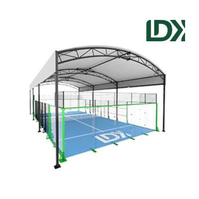 China Outdoor Waterproof Padel Court Canopy Sport Panoramic Padel Court with Independant Roof for sale