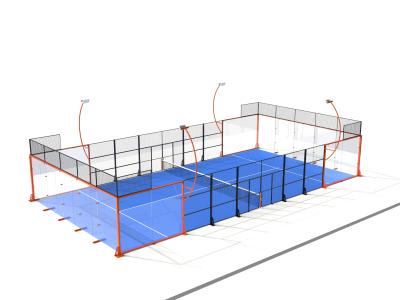 Cina Pannello in vetro a coste per campo da tennis resistente alla pressione del vento per competizioni professionali, allenamento intensivo e uso ricreativo in vendita