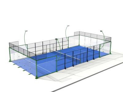 Cina Campo da tennis con pannelli a coste in vetro di alta gamma resistente alla pressione del vento per scenari di competizione, allenamento intensivo e tempo libero in vendita