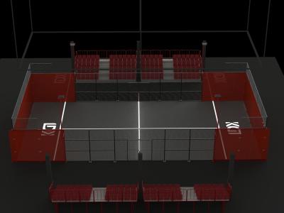 China Premium Padels Court with Spectator Seating and LED Lighting for sale