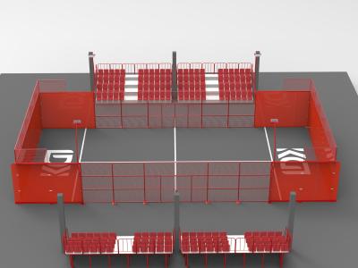 China Outdoor Padels Court with Spectator Seating and Night Lighting for sale
