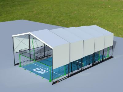 China Large Span Professional Padel Pickleball Court Tent A Frame Structure PVC PVDF Cover for sale