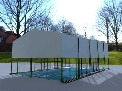 China Weather-Resistant Padel Court Canopy with Custom Design Options for sale